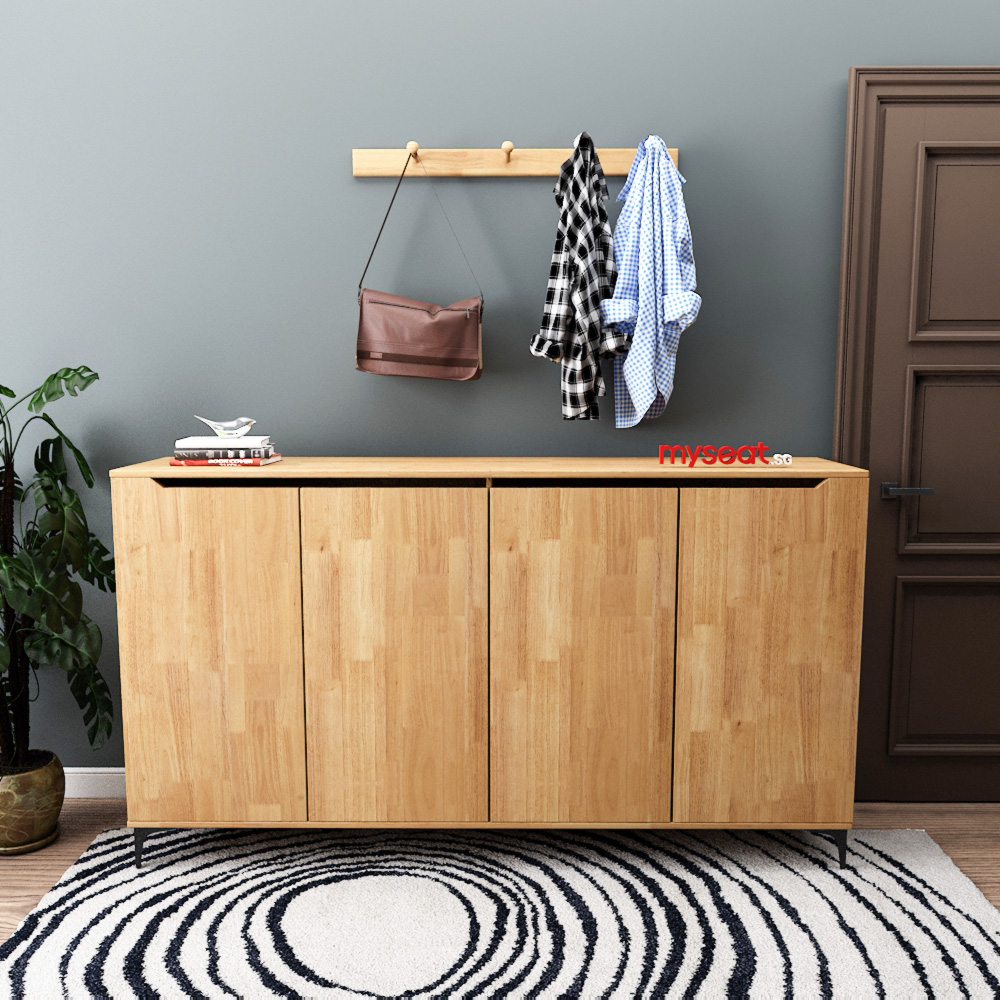 Solid Wood Shoe Cabinet | MYSEAT.sg | Free Delivery & Assembly