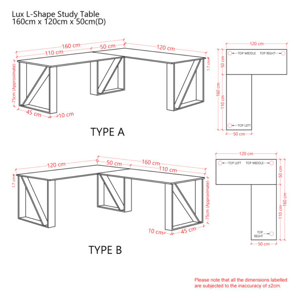 LUX L-Shape Solid Wood Table | MYSEAT Furniture SG