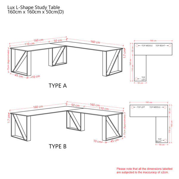 LUX L-Shape Solid Wood Table | MYSEAT Furniture SG
