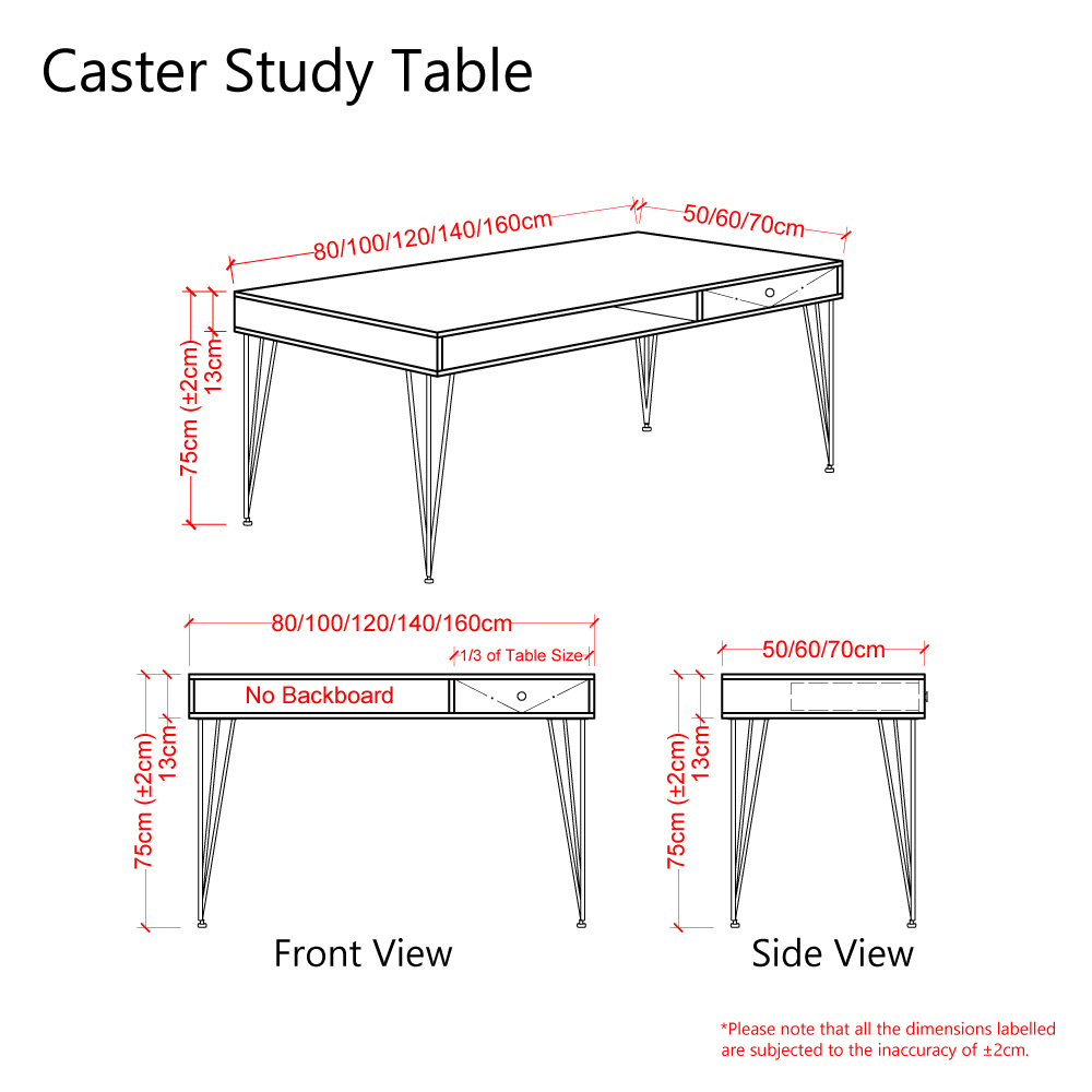 CASTER Study Table - MYSEAT.sg | MadeInSG & FREE Delivery