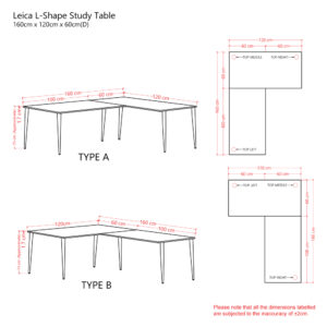 LEICA L-Shape Solid Wood Table | MYSEAT Furniture SG
