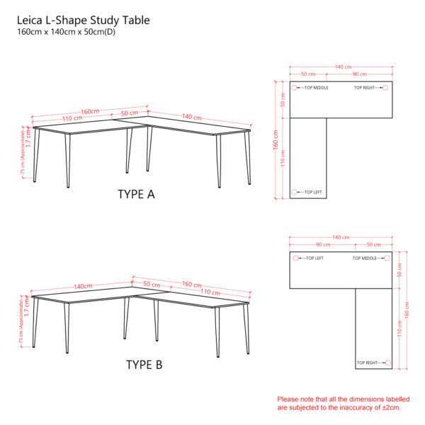 LEICA L-Shape Solid Wood Table | MYSEAT Furniture SG