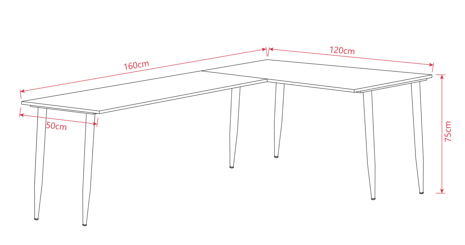 L Shape Table | MYSEAT.sg | Free delivery and assembly