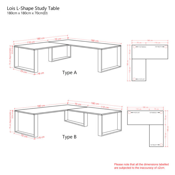 LOIS L-Shape Solid Wood Table | MYSEAT Furniture SG