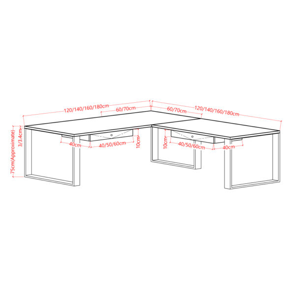 HOWE L-Shape Solid Wood Table | MYSEAT Furniture SG